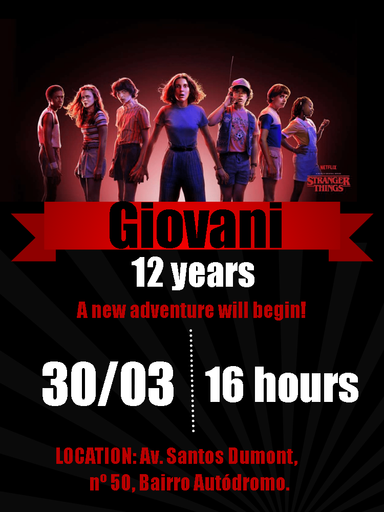 Make invitation online digital invitation Birthday stranger things 4