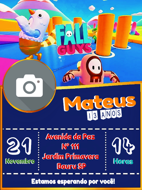 Make an invite online Fall Guys