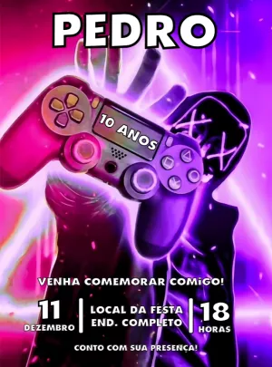 The Purge Video Game Birthday Invitation - An amazing online editor for ...