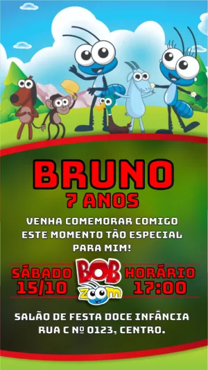 Digital invitation BOB ZOOM to edit and download - An amazing online ...