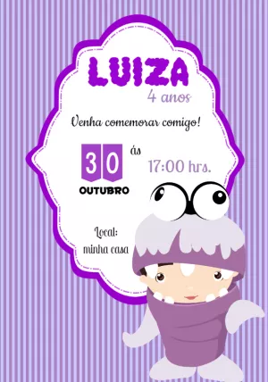 Invitación de cumpleaños de Boo Monsters Inc - Un increíble editor en ...