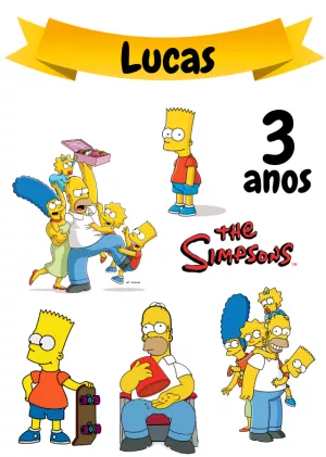 Topo de Bolo Os Simpsons - Edite grátis com nosso editor online