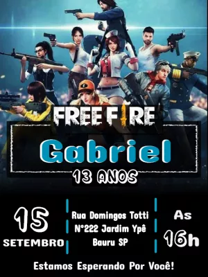 Free Fire birthday invitation - An amazing online editor for you to ...