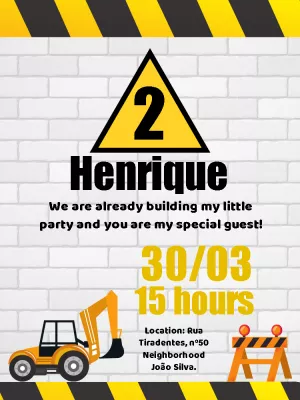 Make online invitation digital birthday invitation construction