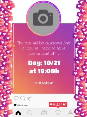 Digital influencer birthday invitation