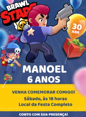 Brawl Stars Birthday Invitation - An amazing online editor for you to ...