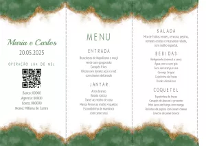 Glitter Wedding Triangle Menu - An amazing online editor for you to ...