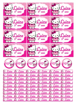 Etiqueta Escolar Hello Kitty - Un increíble editor en línea para editar ...