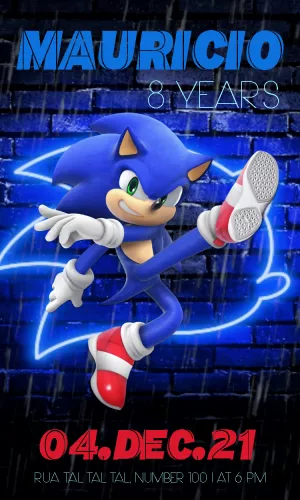 Make an invitation online SONIC digital invitation