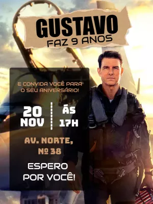 Invitaciones Para Fiesta De Top Gun Fútbol Boca Juniors: Invitación