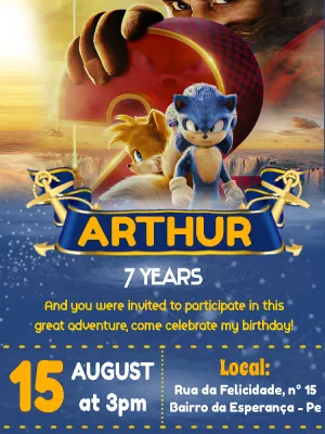 Make an invitation online digital invitation Sonic Digital Invitation