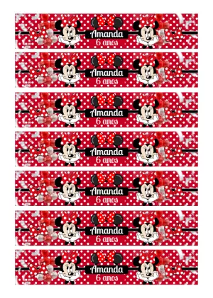 Etiquetas Imprimibles De Minnie Mouse