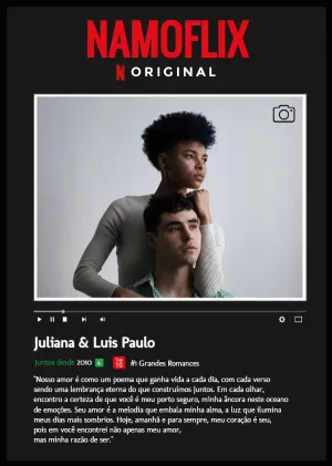 Arte Quadro Netflix Casal - Edite grátis com nosso editor online