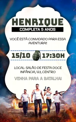 Free Fire Birthday Invitation - An amazing online editor for you to ...