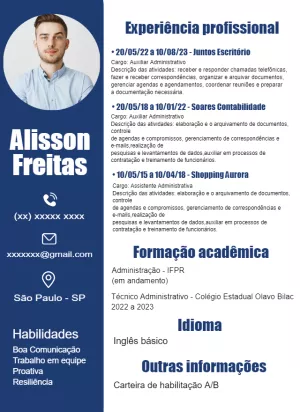 Currículo com foto - Edite grátis com nosso editor online