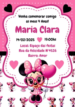 Invitación de cumpleaños de Minnie Mouse rosa - Un increíble editor en ...