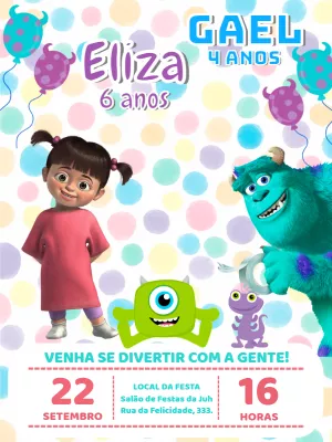 Invitar a editar Invitación de Monstros SA, boo - Un increíble editor ...