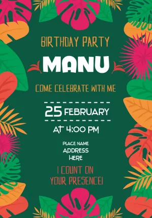 Make an invitation online digital invitation BIRTHDAY PARTY