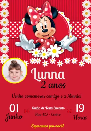 Minnie Mouse Birthday Invitation with photo - An amazing online editor ...