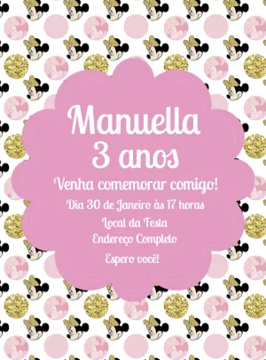 Minnie Mouse birthday invitation - An amazing online editor for you to ...