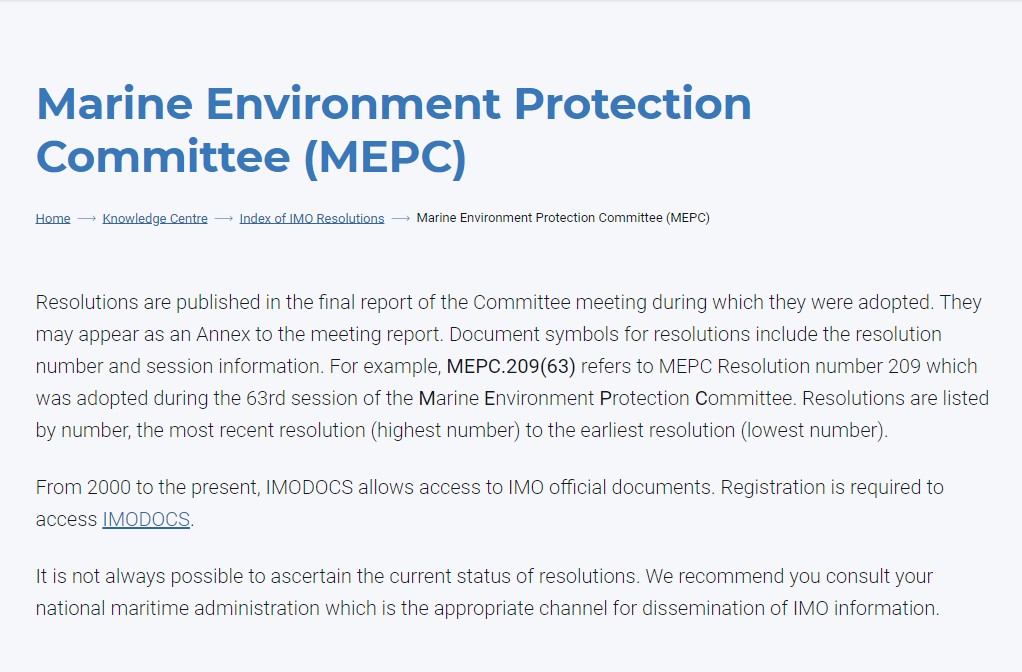 MARPOL Annex V - Regulations for the prevention of pollution by garbage ...