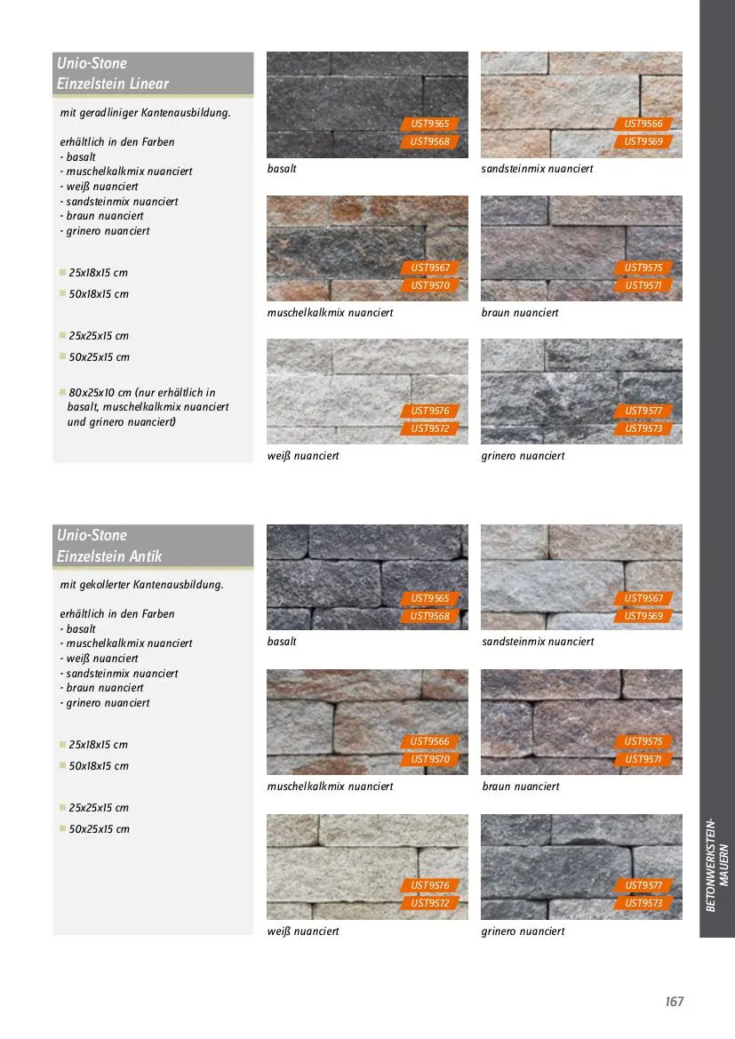 Unio-Stone Katalog