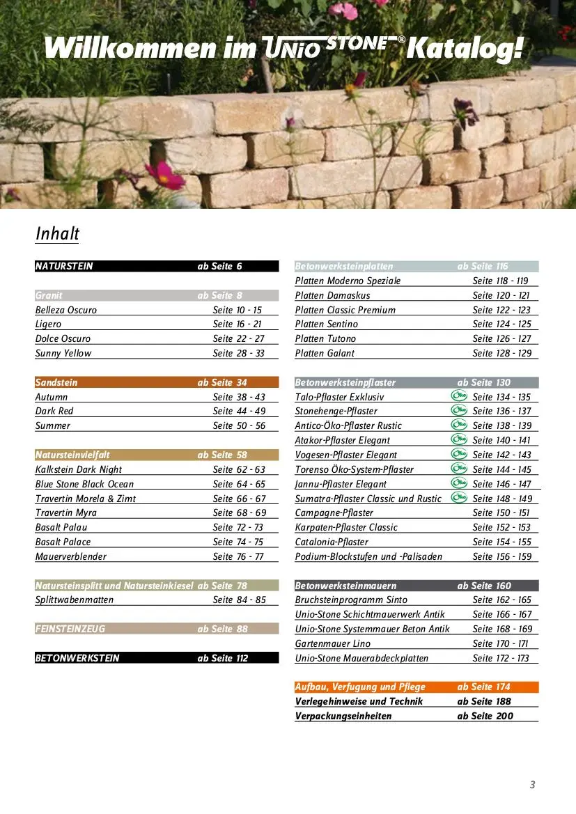 Unio-Stone Katalog