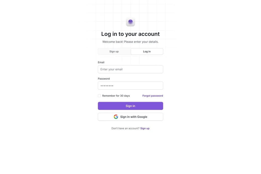 Log in pages | Untitled UI