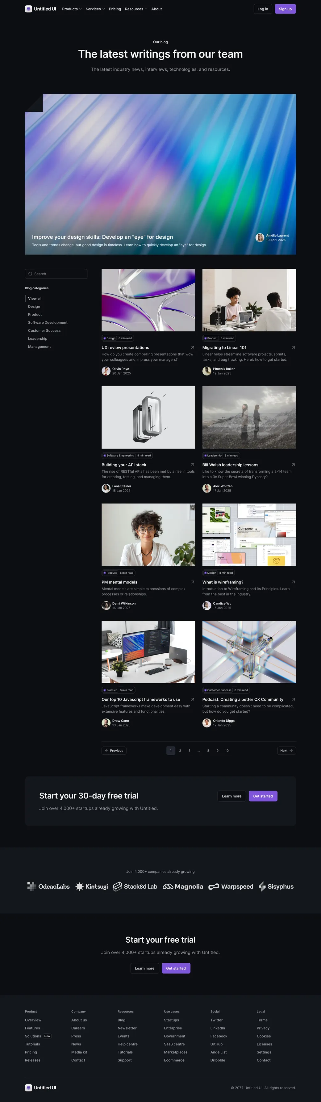 React website blogs | Untitled UI
