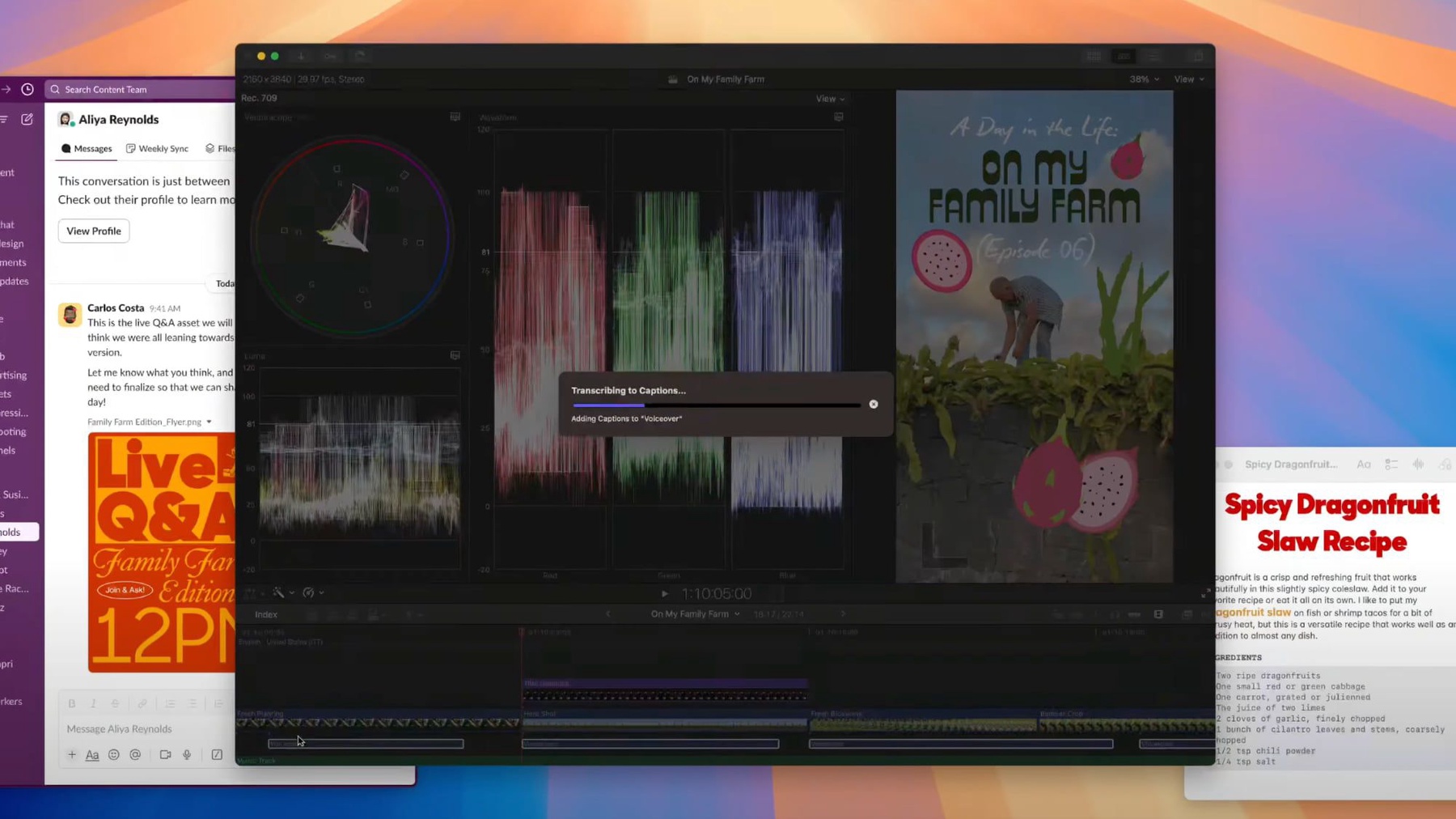 Particle News: Apple Unveils New Final Cut Pro Feature for Automatic Caption Transcription