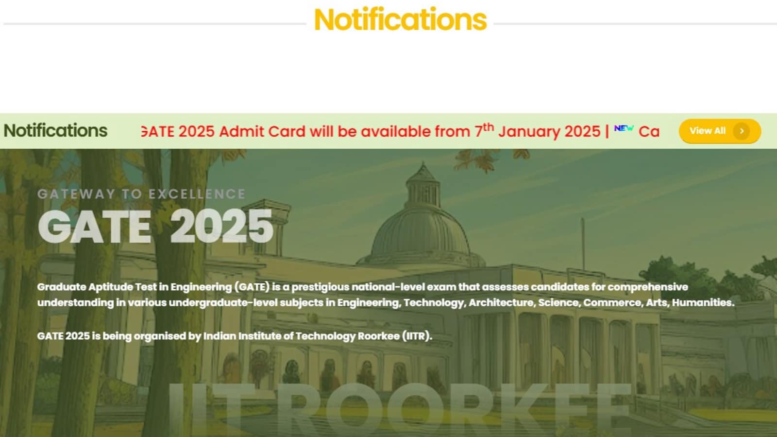 Particle News: GATE 2025 Admit Cards Released by IIT Roorkee