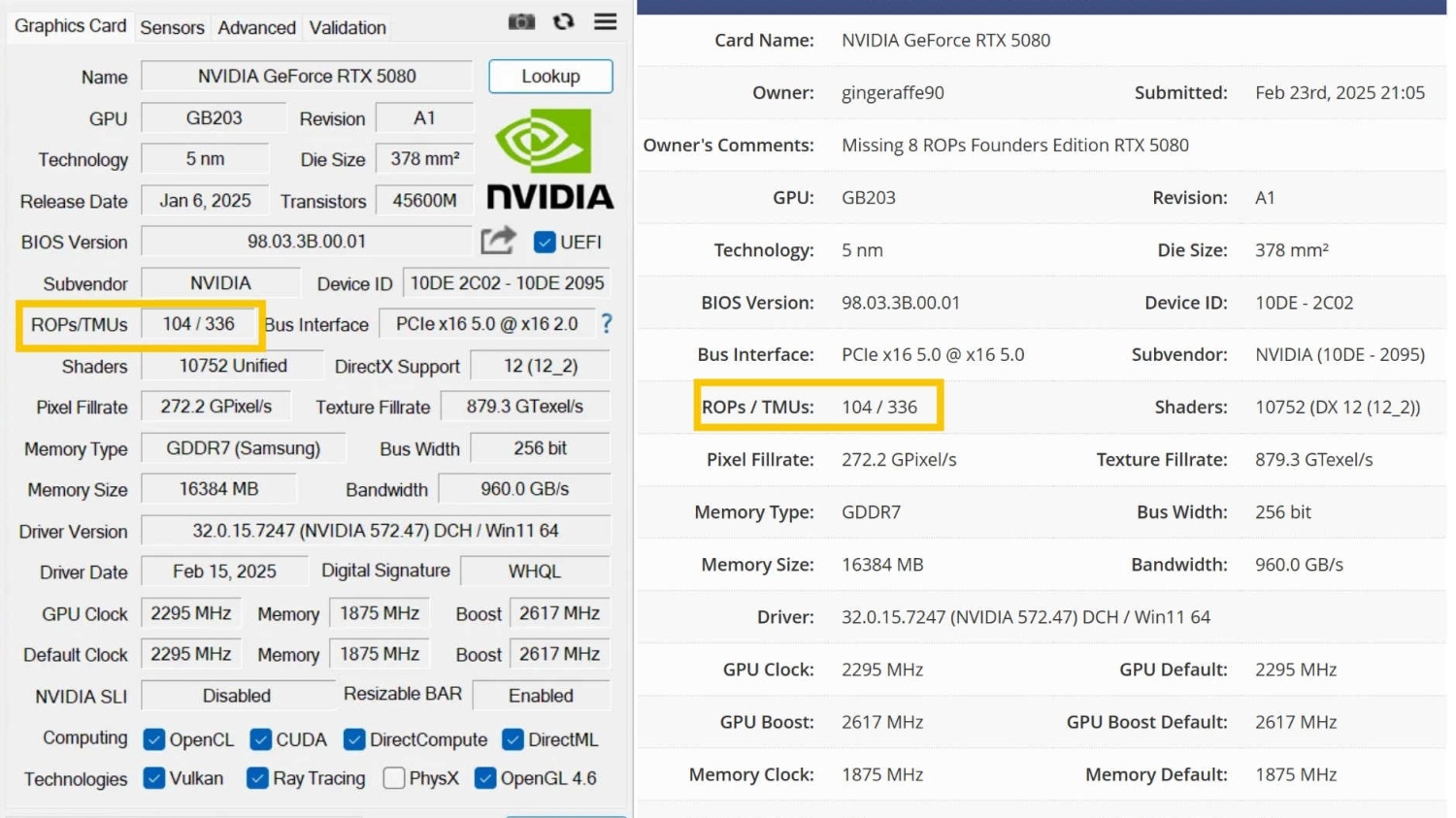 Particle News: Nvidia Confirms Rare ROP Defect in RTX 50-Series GPUs