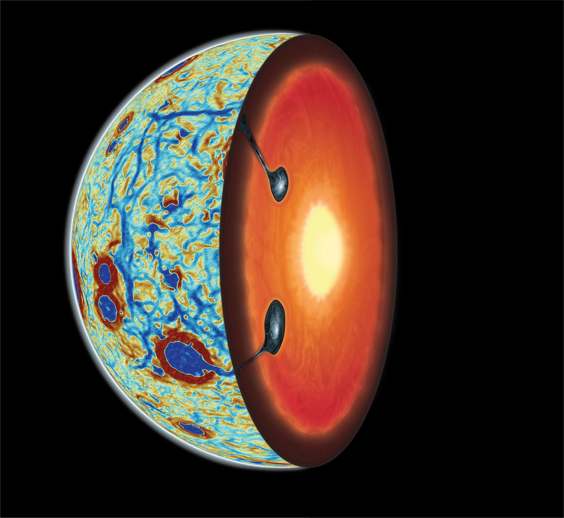 Particle News: Moon's Geology Unveiled: Mantle Turned Inside Out Over 4 ...