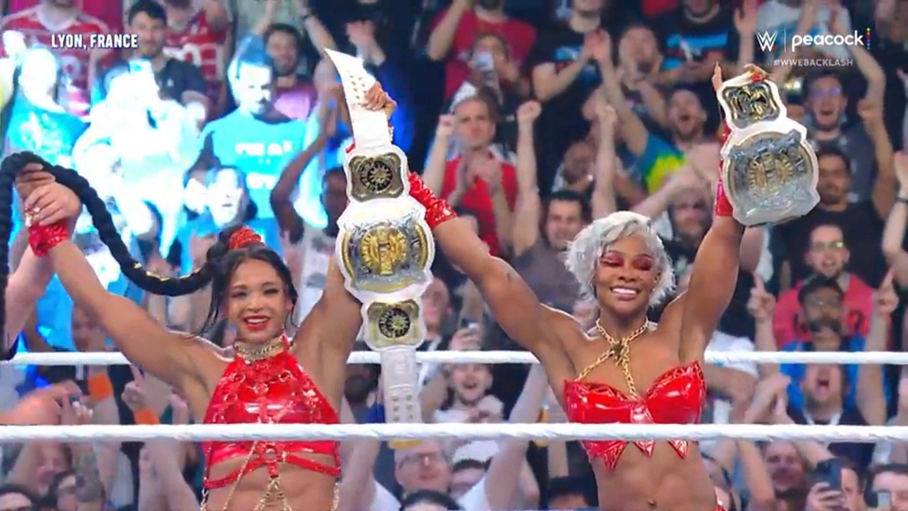 Particle News: Bianca Belair and Jade Cargill Clinch WWE Women's Tag Team Titles at Backlash 2024