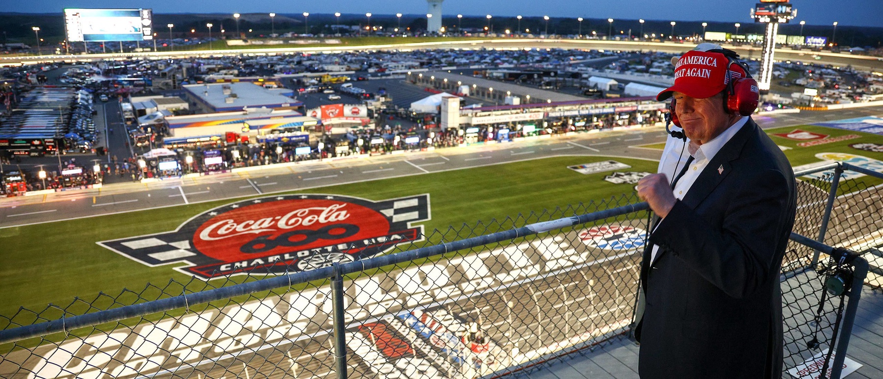 Particle News: Donald Trump Attends Historic NASCAR Race at Charlotte ...