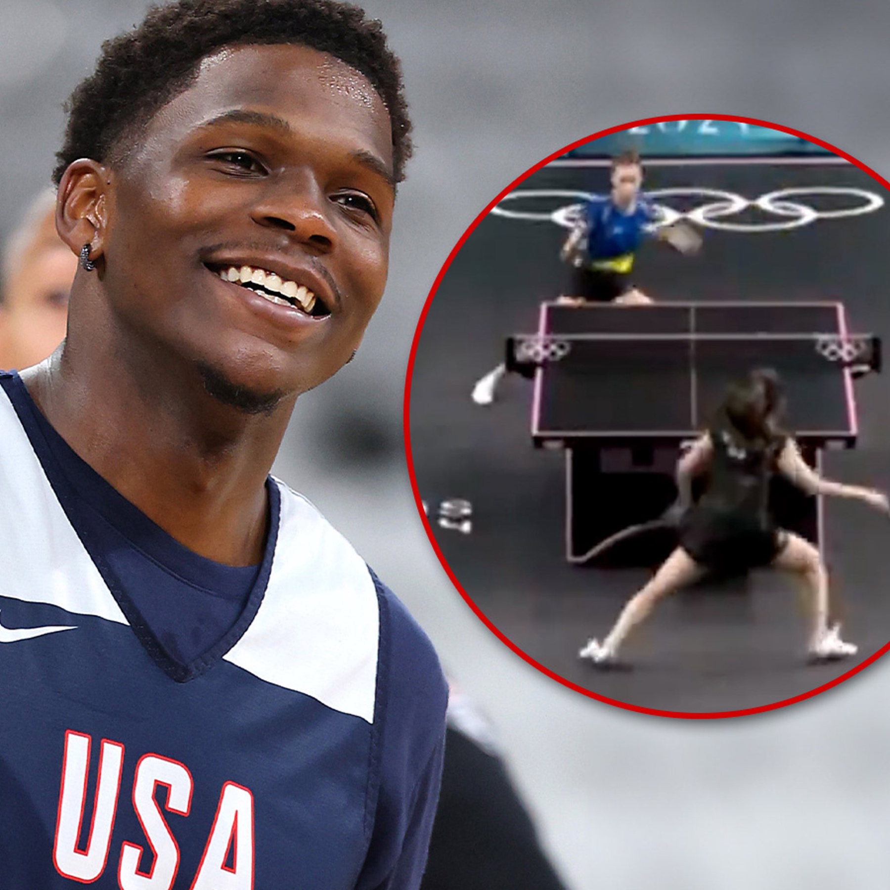Particle News: NBA Star Anthony Edwards Embraces Table Tennis at Paris ...