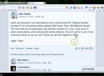 Highest Number Counted To Chronologically In A Facebook Comment Thread ...