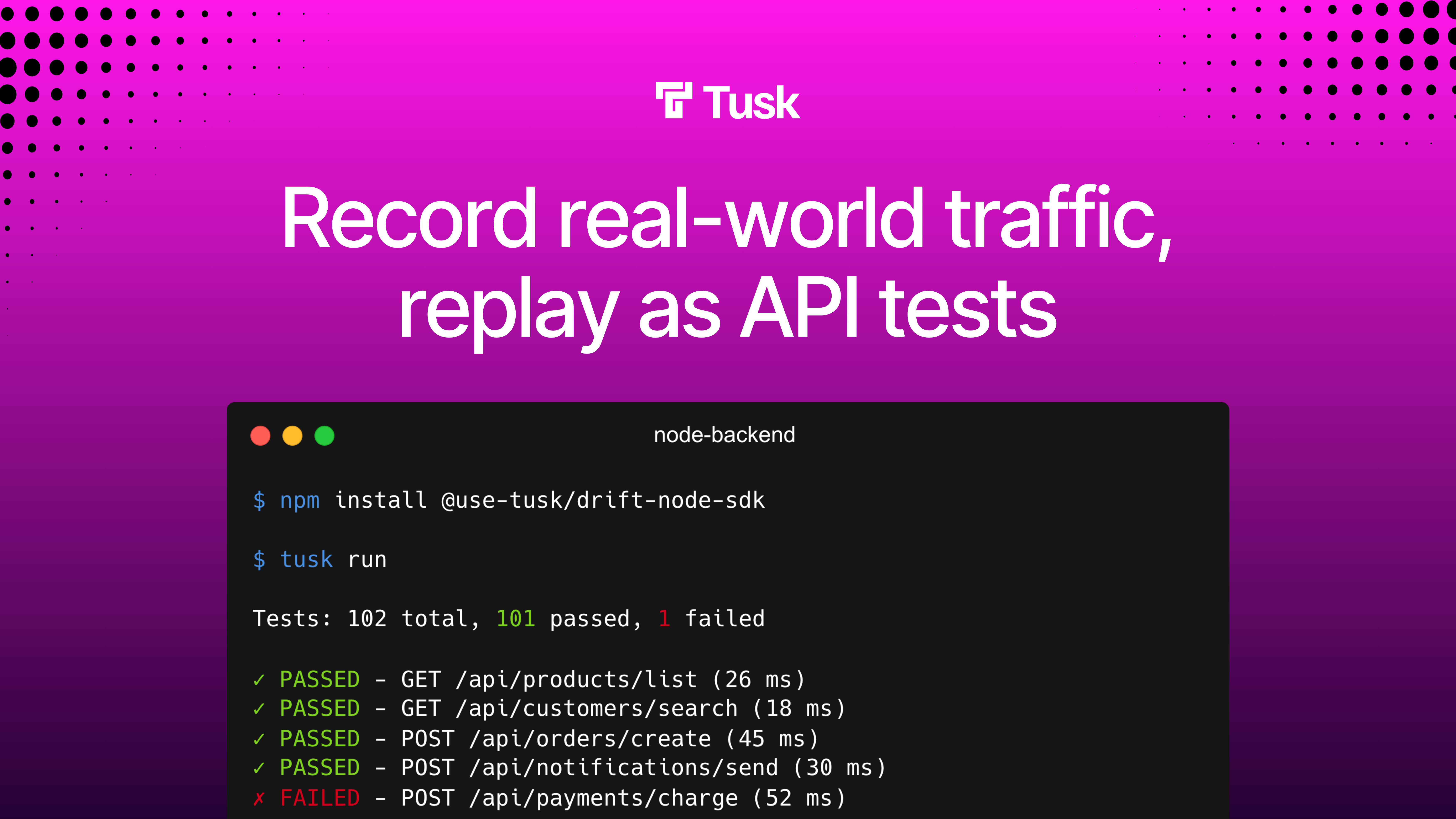 Tusk - Use Case | Automated Regression Testing