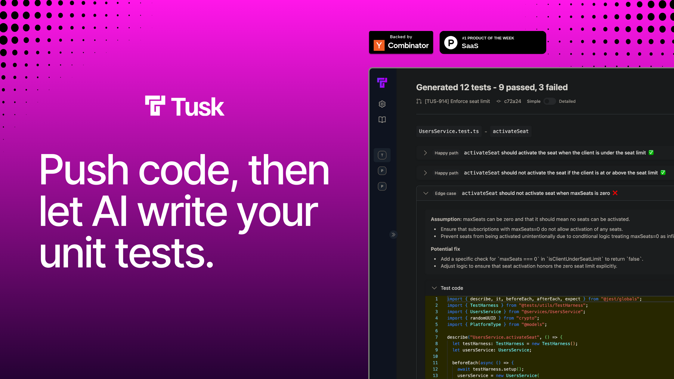 Tusk: AI Unit Tests To Prevent Bugs - Tusk