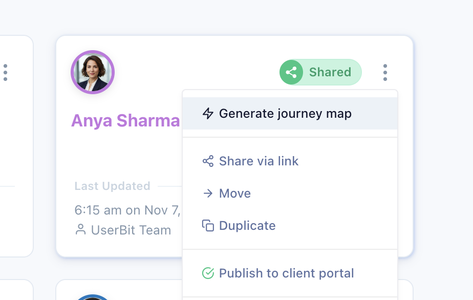Generate journey maps for personas with AI
