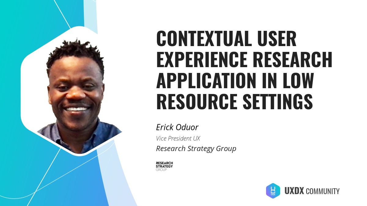 Contextual user experience research application in Low resource ...