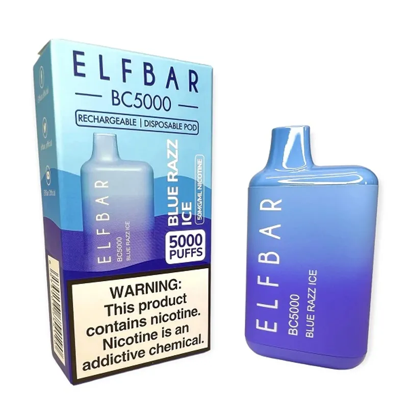 Experience the Tangy Delight of Blue Razz | Elfbar BC5000 Disposable ...
