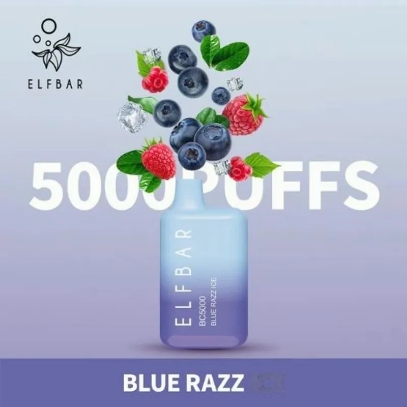 Experience the Tangy Delight of Blue Razz | Elfbar BC5000 Disposable ...