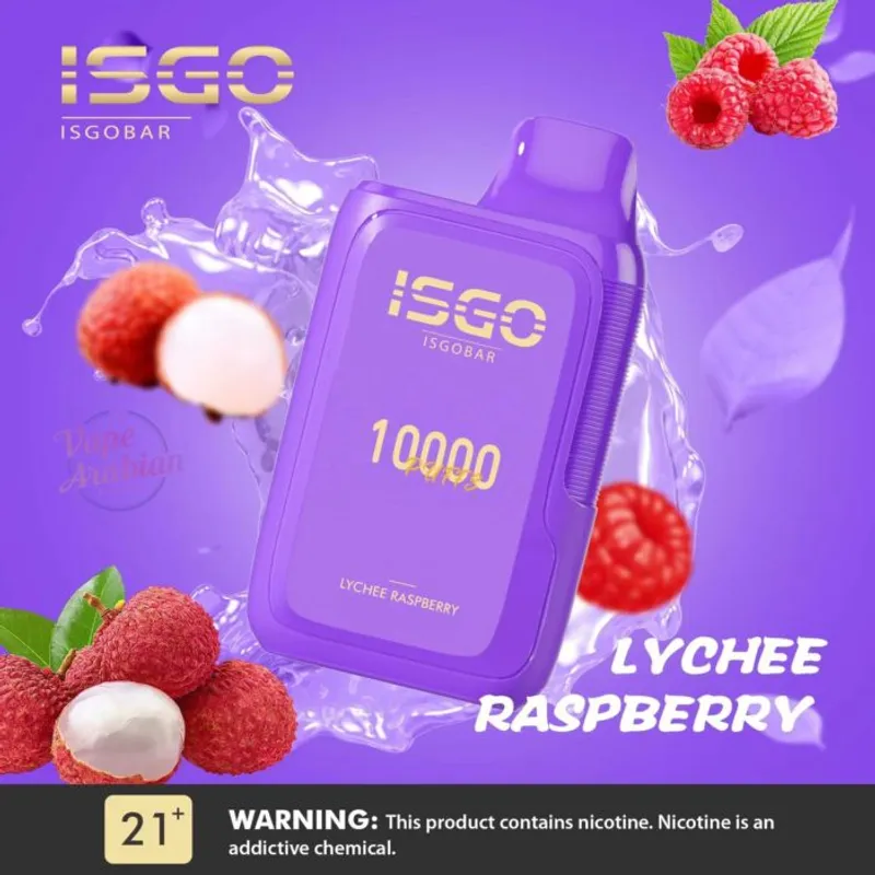 Lychee Raspberry - ISGOBAR 10000 Puffs | Vapesoko Nairobi | Affordable ...