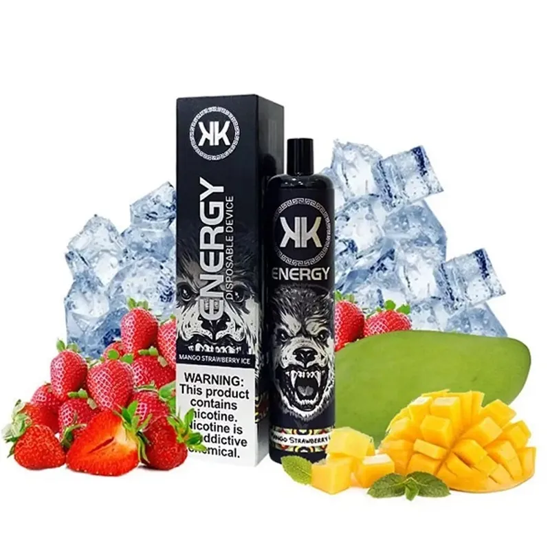 Enjoy the Fruity Blast with Mango Strawberry Ice - KK Energy 5000 Puffs | Vapesoko Nairobi