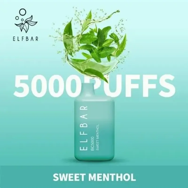 Cooling Sweet Menthol Flavor | Elfbar BC5000 Disposable Vape - Vapesoko ...