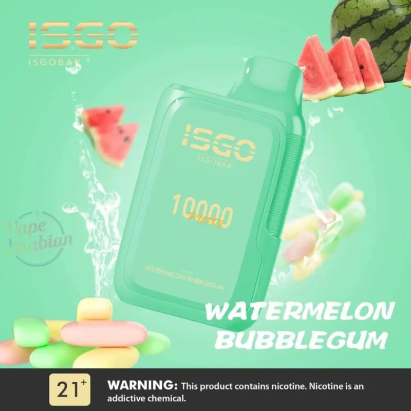 Watermelon Bubblegum - ISGOBAR 10000 Puffs | Vapesoko Nairobi ...