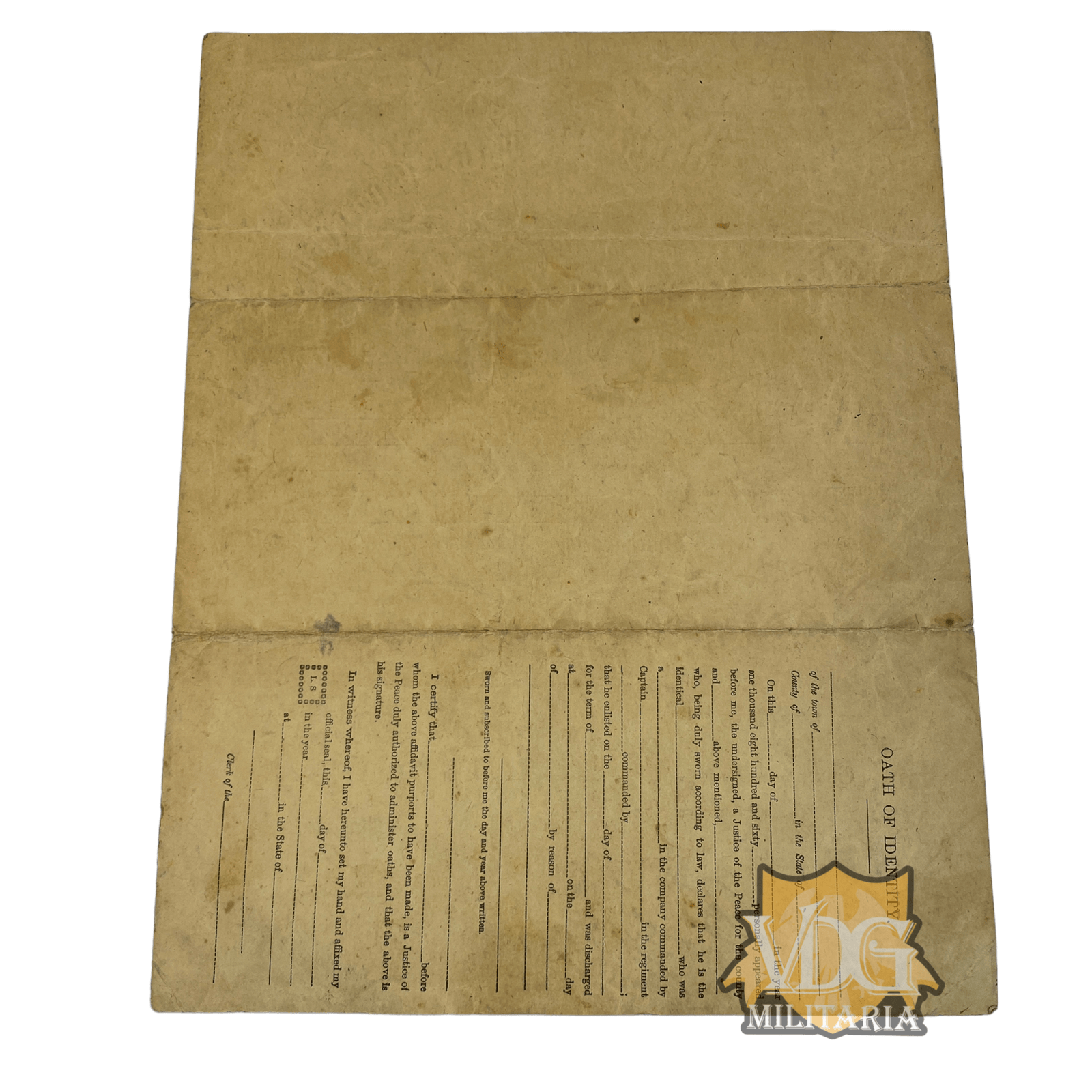 US Civil War Discharge Document PVT Alfred A. Briggs, Mass. Volunteers ...