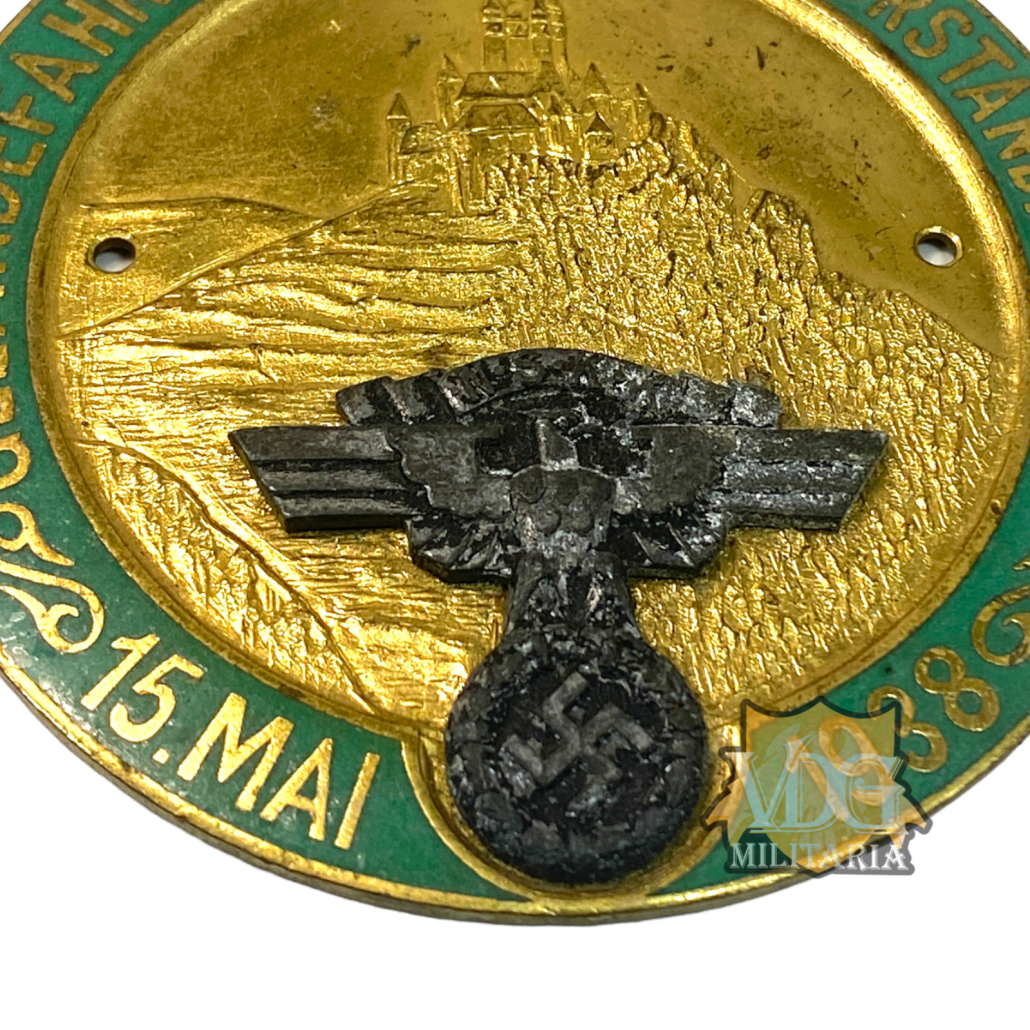 WW2 German NSKK Motorstandarte 252 1938 Car Badge Plaque | VDG Militaria