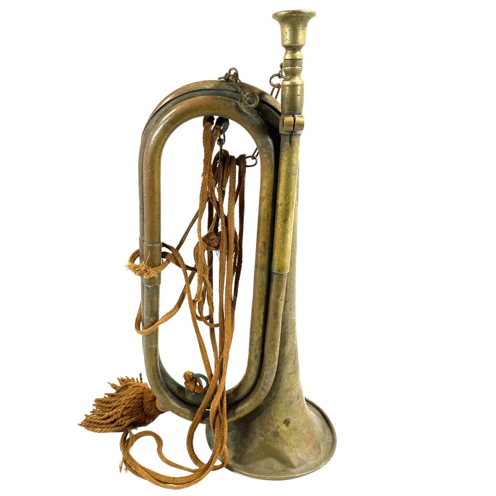 WW2 Imperial Japanese Brass Bugle with Marked Mouth Piece & Red Cord ...